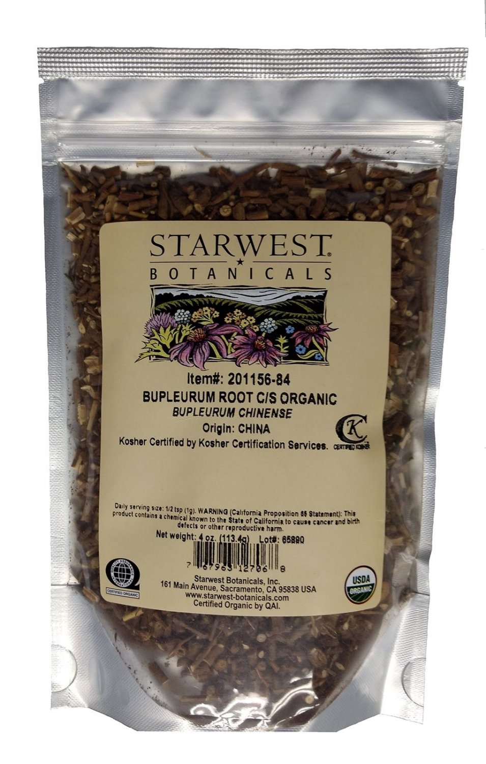 Organic Bupleurum Root Slices by Starwest