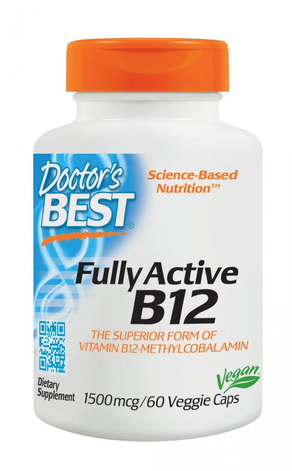 Doctor's Best Fully Active B12 1500 mcg Non-GMO Vegan Gluten Free ...