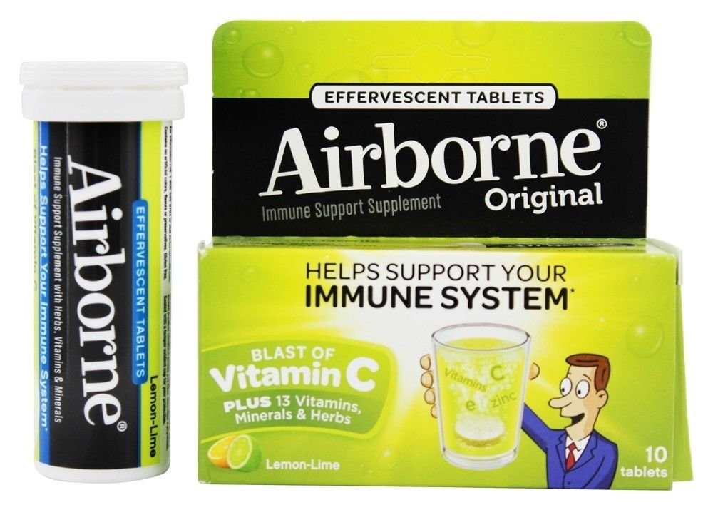 Airborne - Effervescent Health Formula Lemon Lime - 10 Tablets
