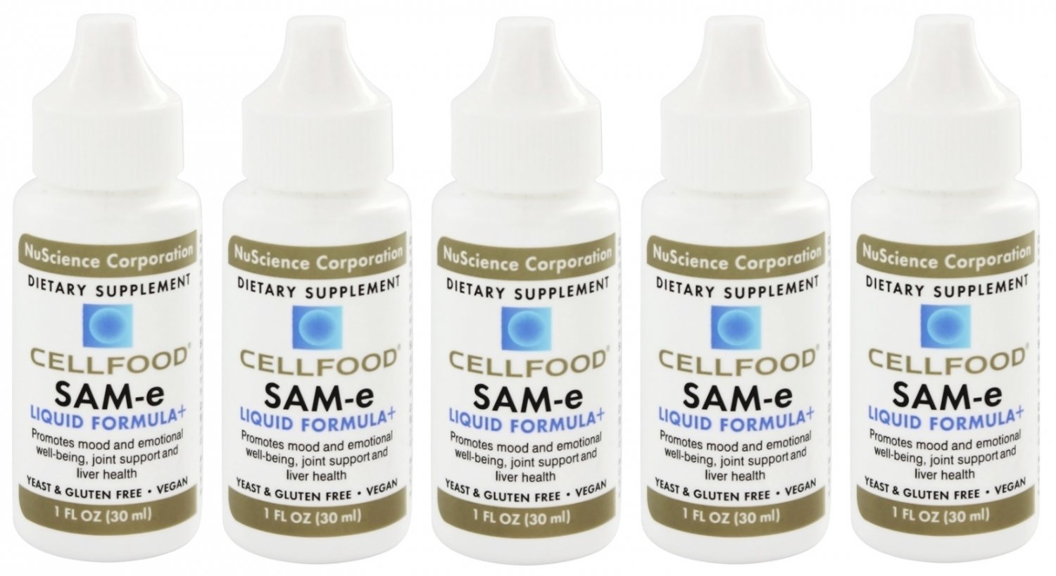 5 x Cellfood SAM-E Liquid Formula Supplement 1 fl.oz (30 ml)