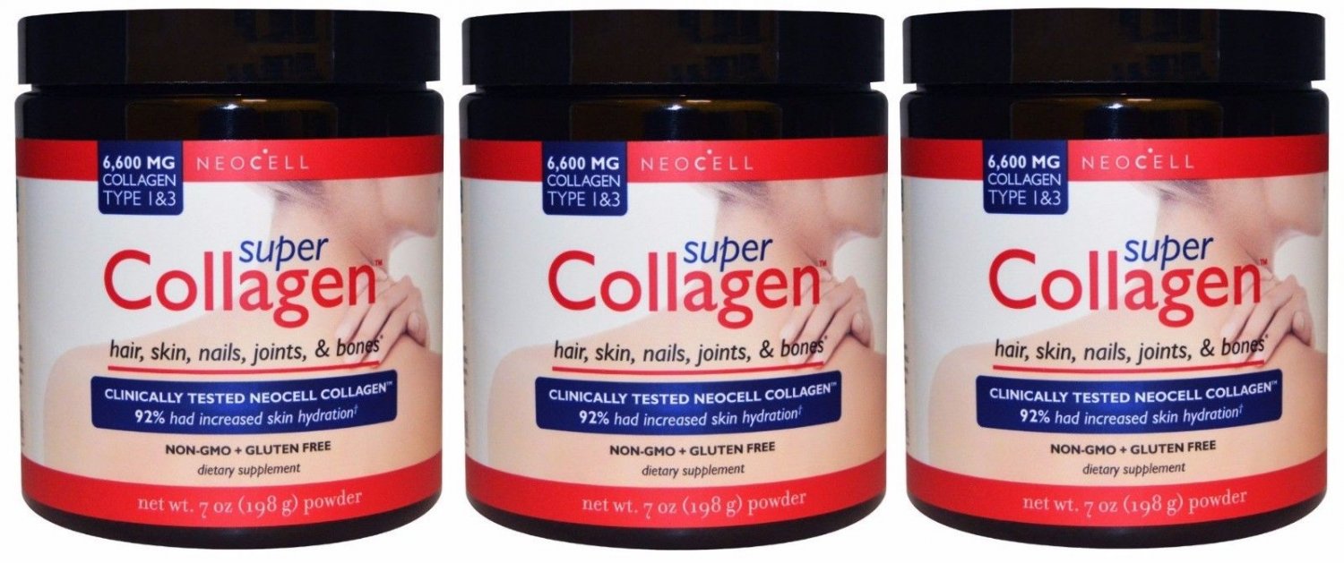 3x Neocell Super Collagen Type 1 & 3 Powder 7 oz (198 g) MADE IN USA ...