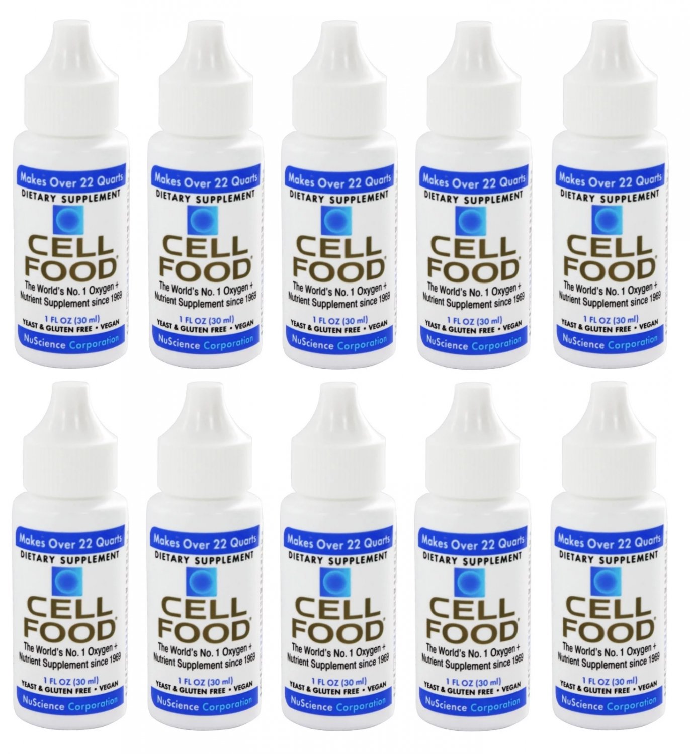 10 x CELLFOOD ORIGINAL 1 FL Oz OXYGEN ENERGY by Lumina Health - FACTORY ...