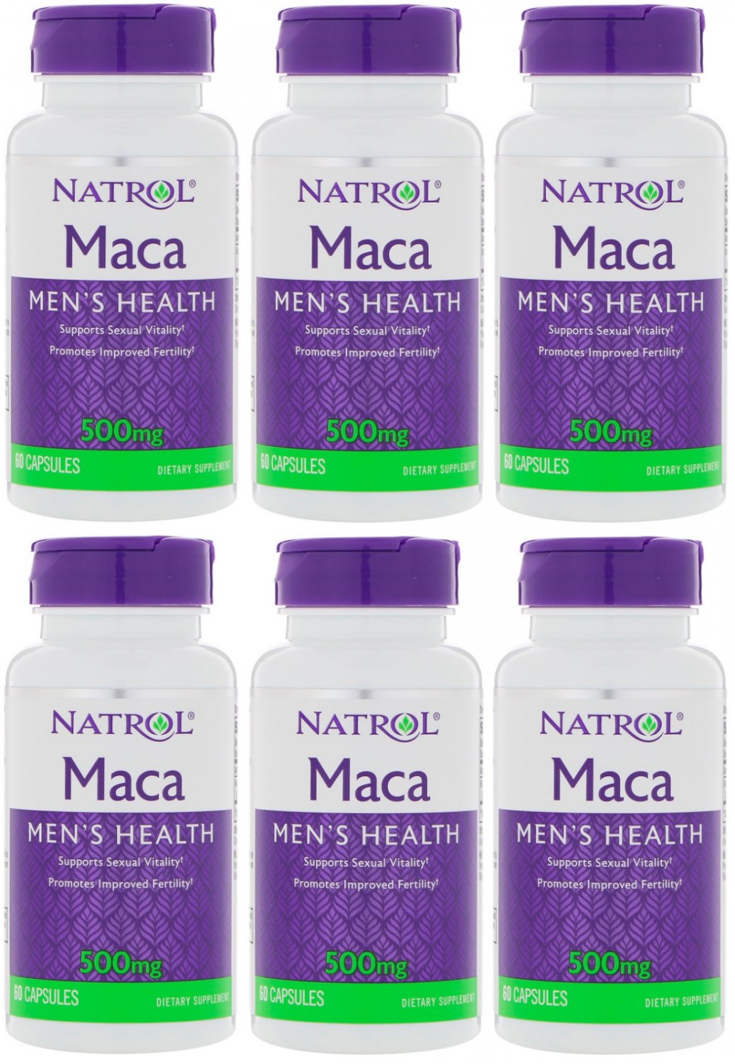 Natrol Maca Root 500mg 60 Capsules(6 Pack)