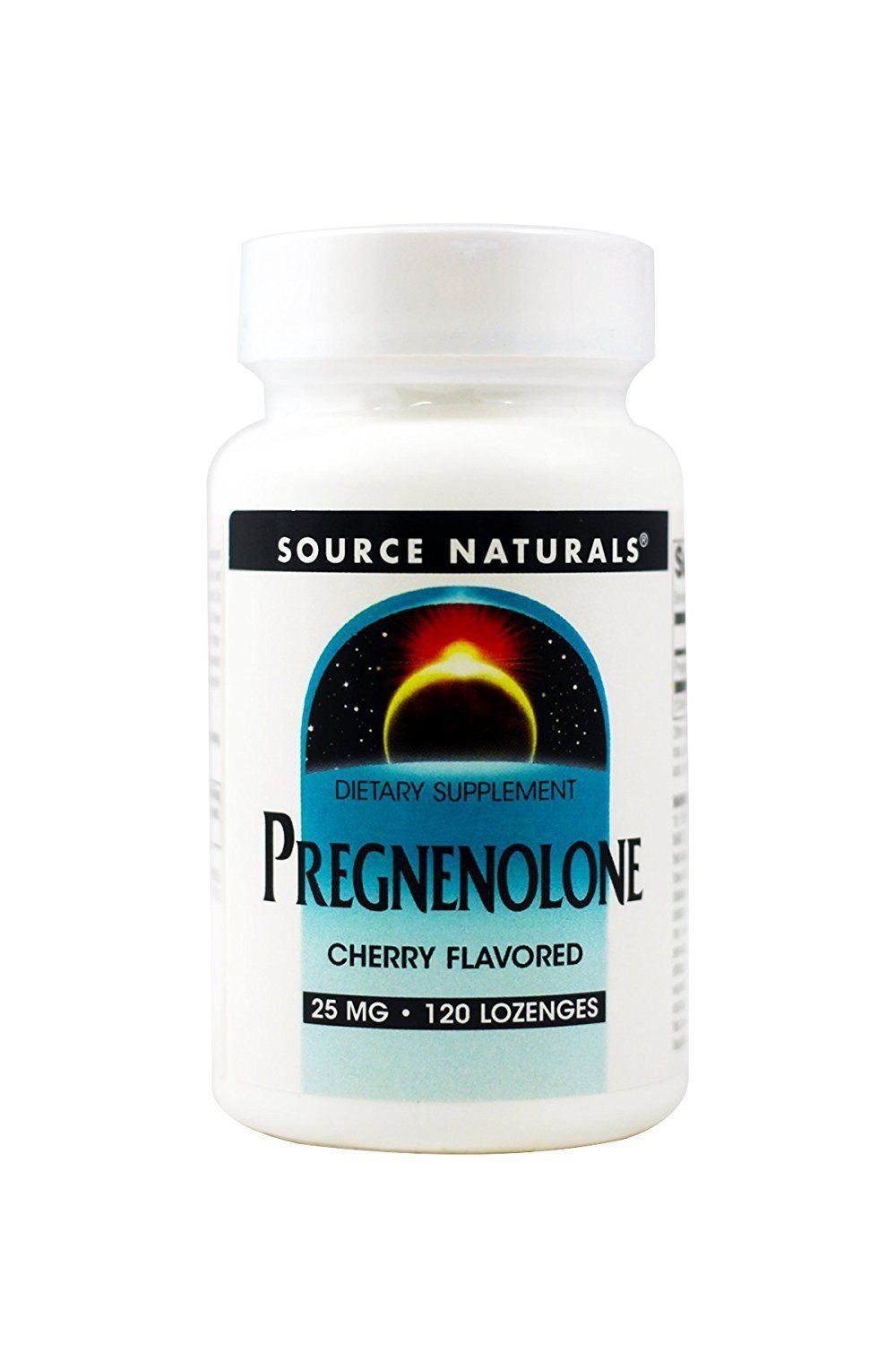 Source Naturals Pregnenolone Cherry Flavored 25 Mg 120 Lozenges Tablets