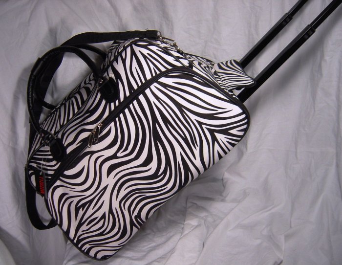 Zebra Print Weekender Luggage Set