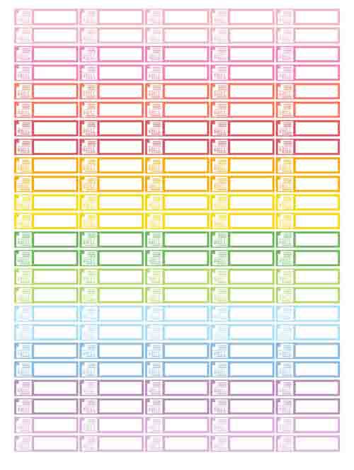Bill Pay Printable PDF Decorative Calendar Planner Labels