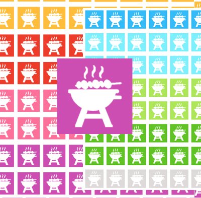 BBQ Icon Printable PDF Decorative Planner Stickers