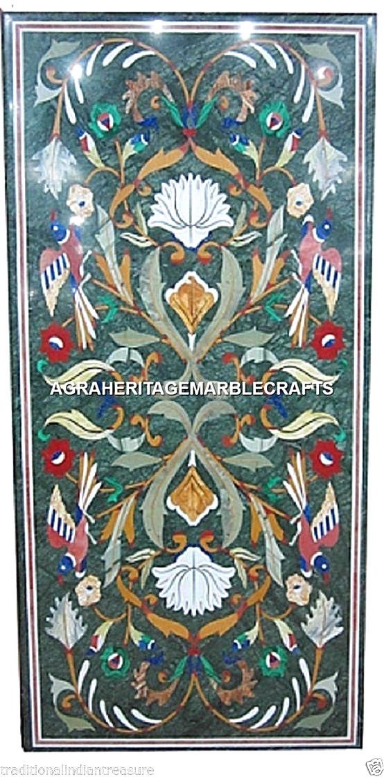 Green Marble Dining Table Furniture Malachite Inlay Art Inlay Patio ...
