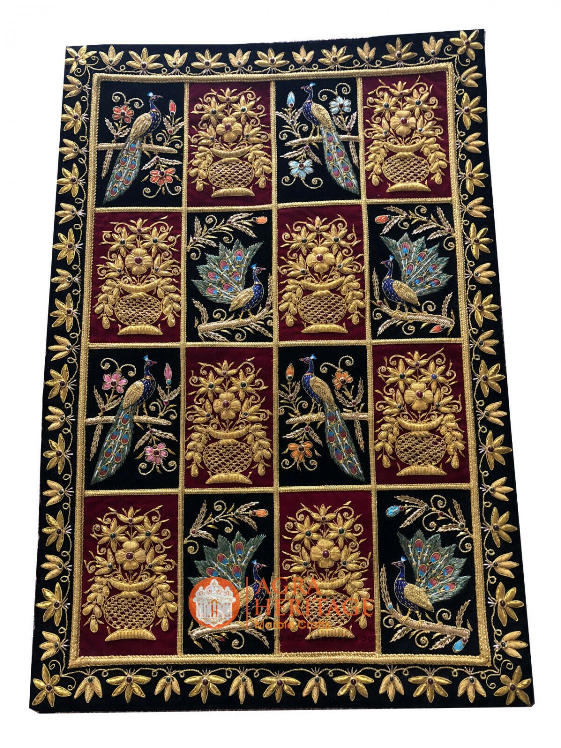 Kashmiri Beautiful Embroidery Designer Wall Hanging Panel Gift Home ...