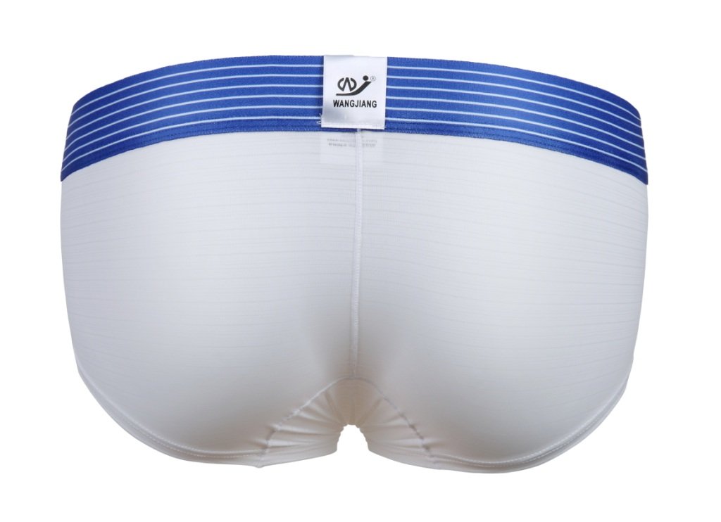 #5004PJ White 3pcs wangjiang Men's sexy underwear translucent boxer briefs