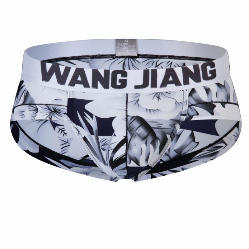 3PK Sexy Men's underwear lingerie Floral graphic printed ice silk ...