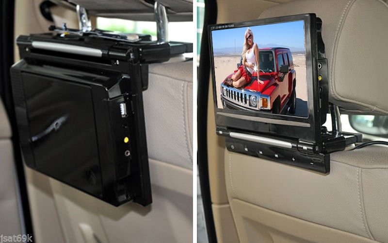 2018 ACTIVE HEADREST 9" DIGITAL UNIVERSAL MOUNT HEADREST LCD DVD PLAYER ...