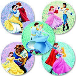 Smilemakers.com Stickers Disney Princess Glitter