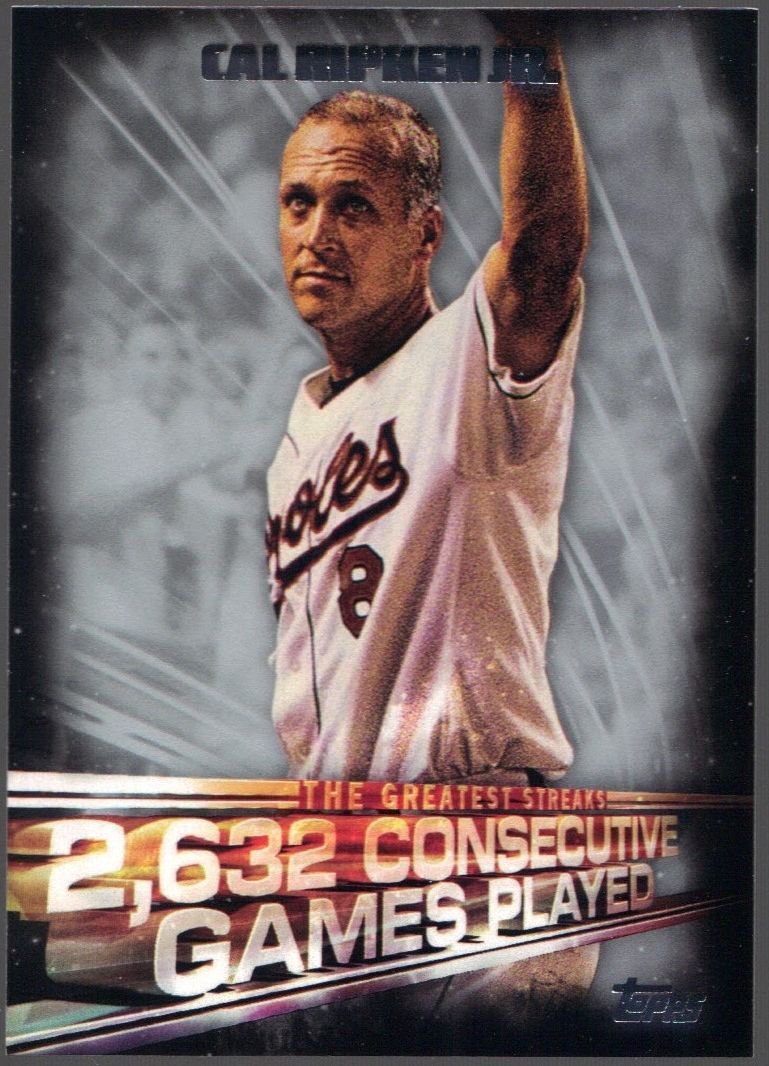 2016 Topps The Greatest Streaks GS01 Cal Ripken Jr.