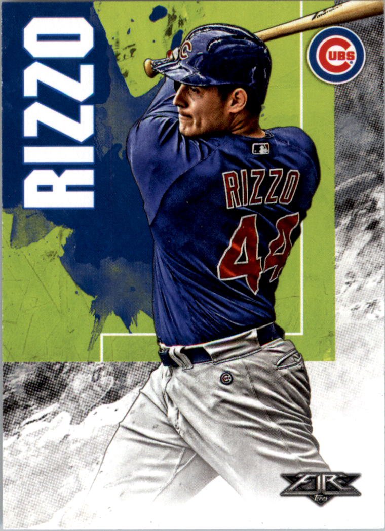 2019 Topps Fire 32 Anthony Rizzo