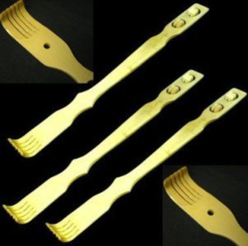 2x 18" Handmade Bamboo Back Scratcher with 2 Rollers Massager Handmade ...