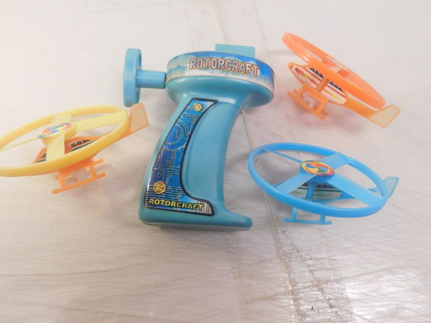 rotorcraft toy helicopter flying disc spinner shooter pullback