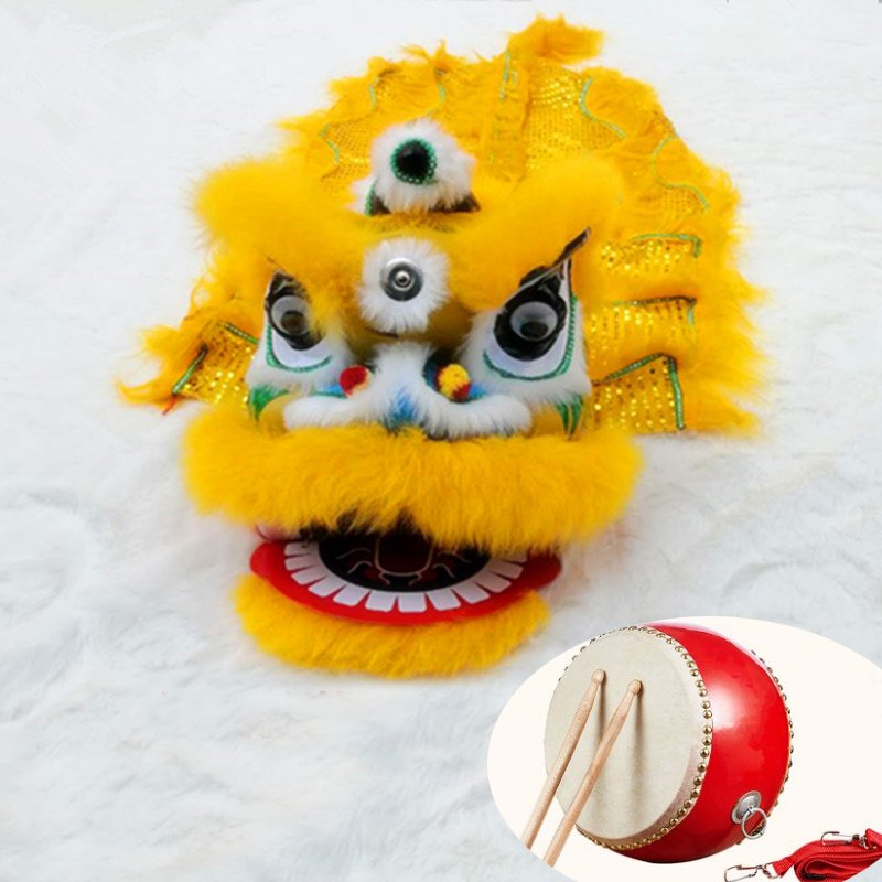 5-12 age Classic Kid Lion Dance Drum Festival Funny Fancy Costume ...
