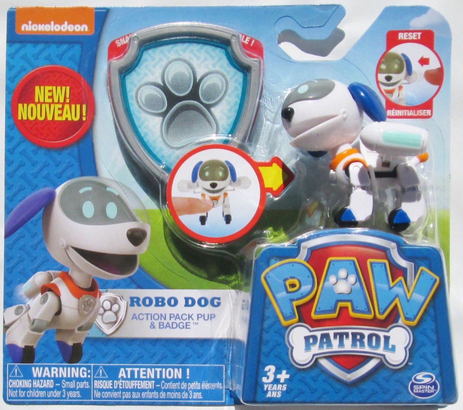 Toys Nickelodeon PAW PATROL ROBO DOG Action Pack Pup & BADGE Robot ...
