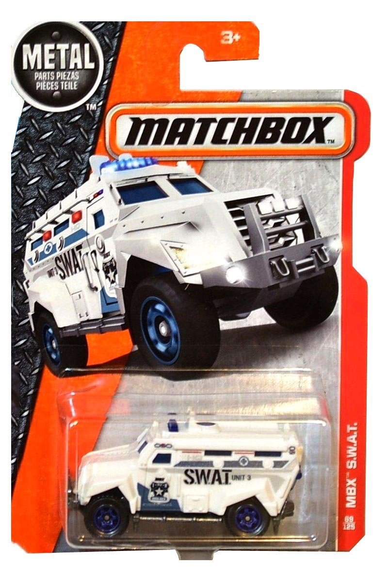Matchbox 2016 MBX S.W.A.T Armored Police Truck 69/125, White