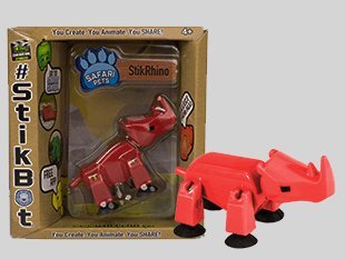 Stikbot Safari Pets Solid Red Stik Rhino