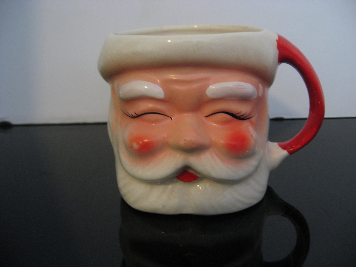 Vintage 1960's - 3 - Santa Face Mugs