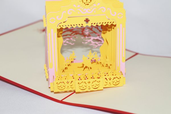 3D PopUp Handmade Ballerina Stage Dancer Card US Seller Love Pop Card