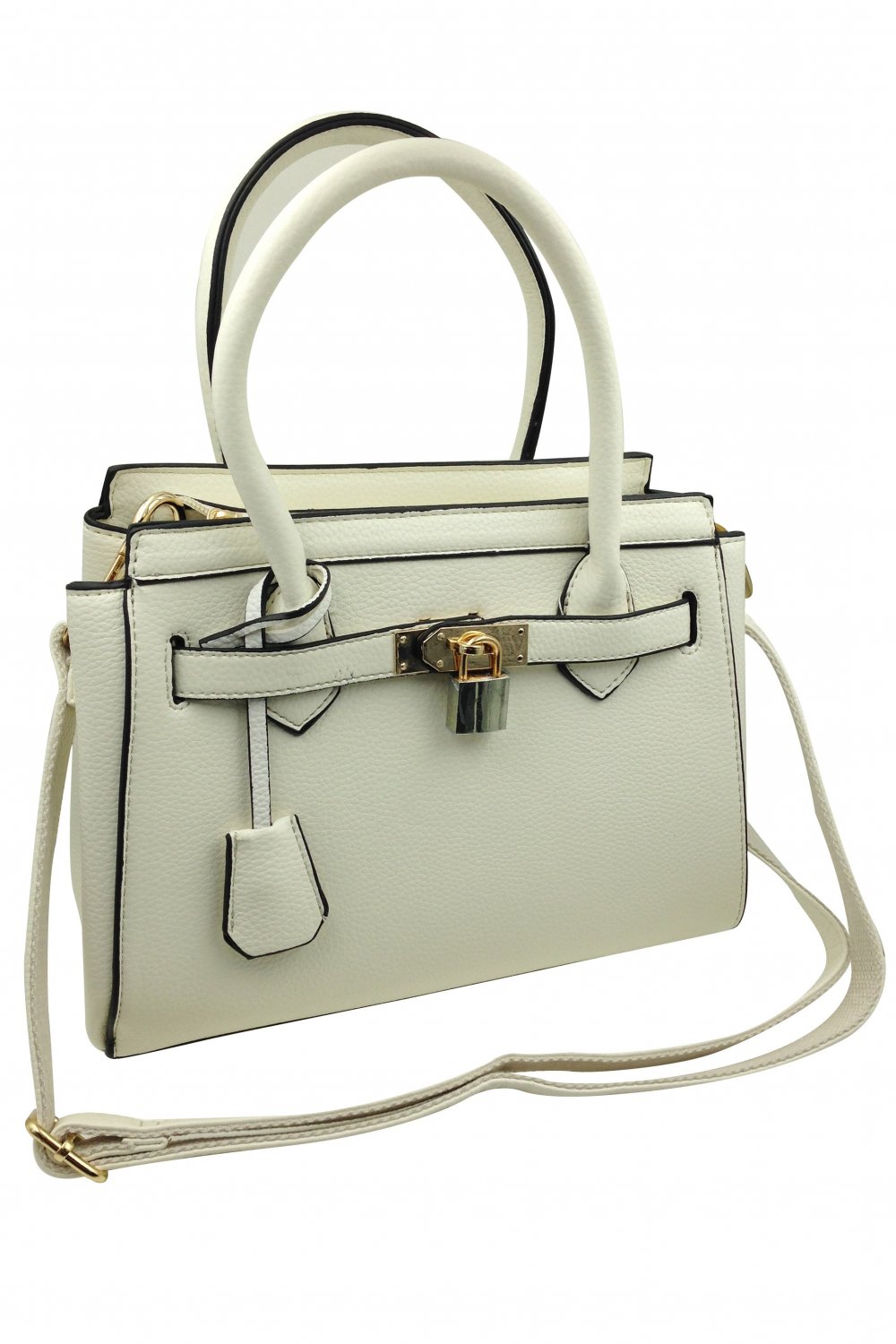 White elegant lock lady Bags