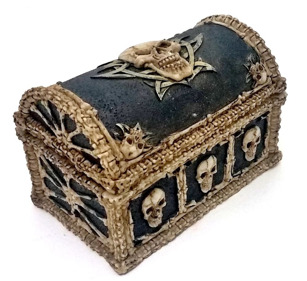 Cool Skull & Bones Ossuary Trinket Box Jewelry Stas Bellaa