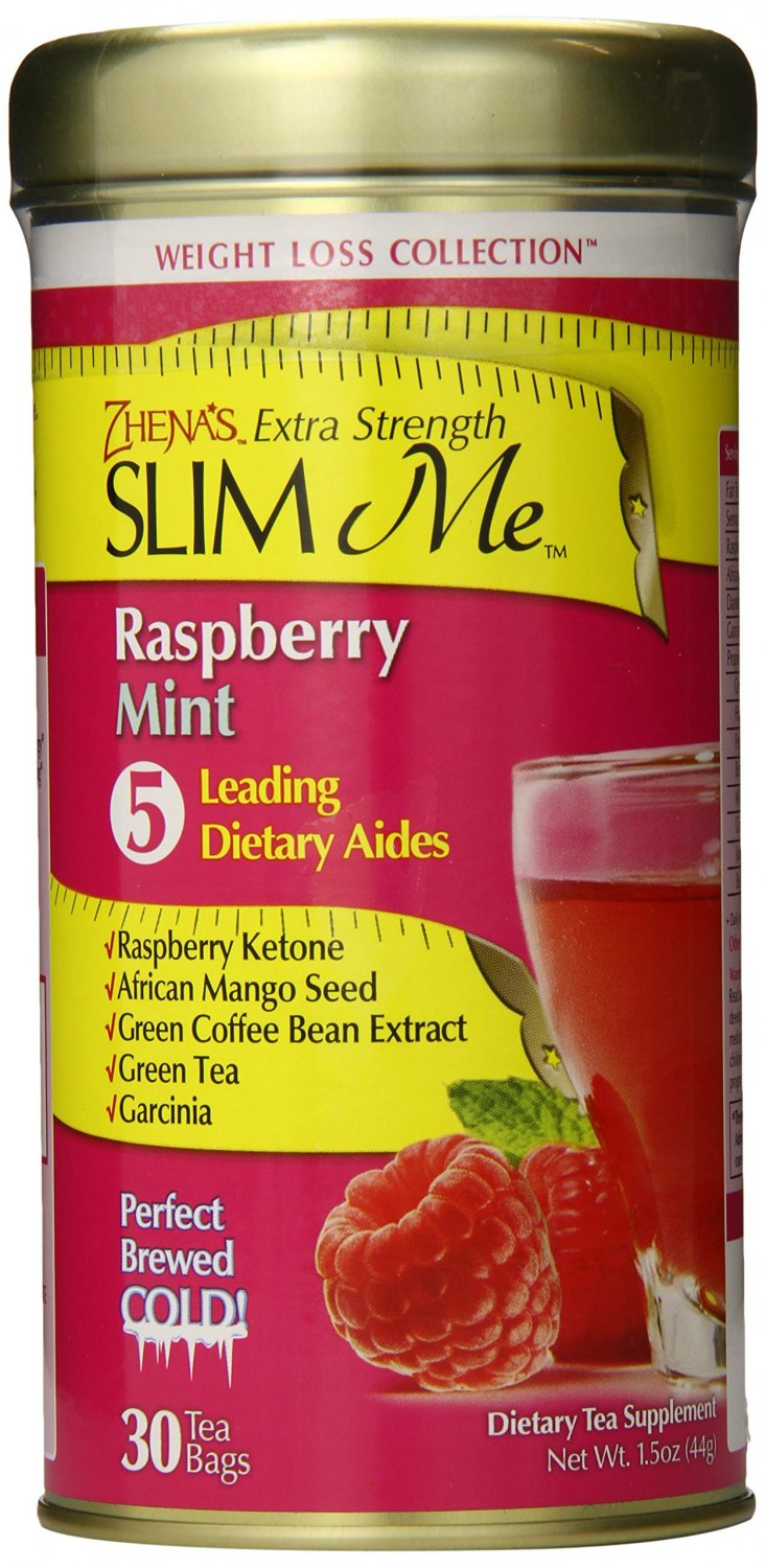 Zhena's Gypsy Tea Extra Strength Slim Me Green Tea Raspberry Mint 30 Count