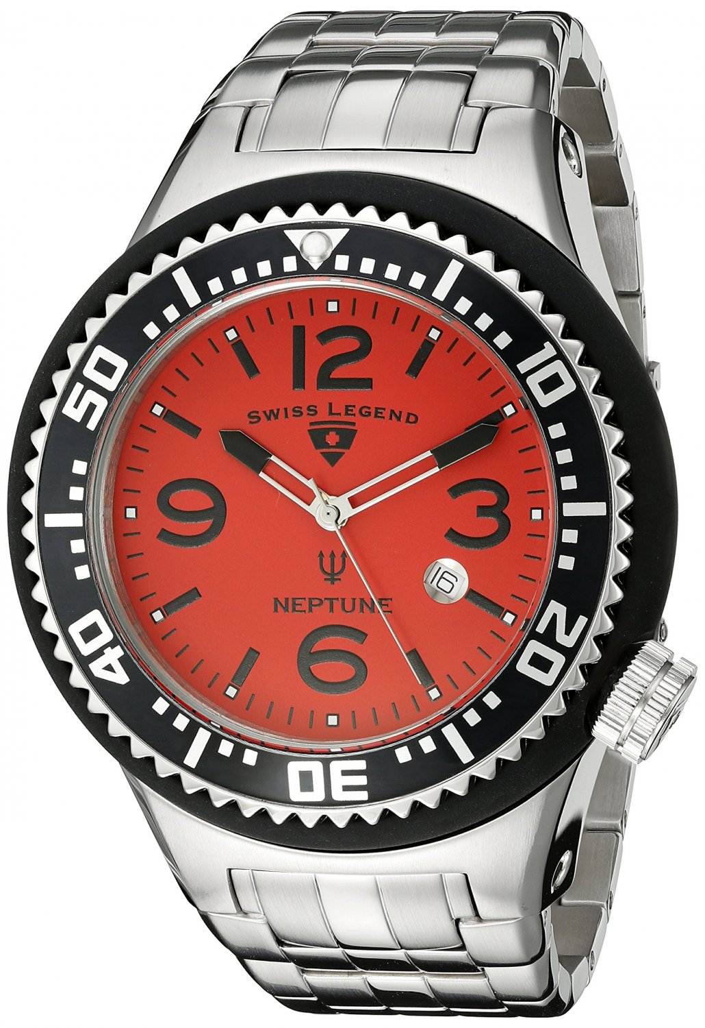 Swiss Legend Men's 21819P-55 Neptune Analog Display Swiss Quartz Silver ...