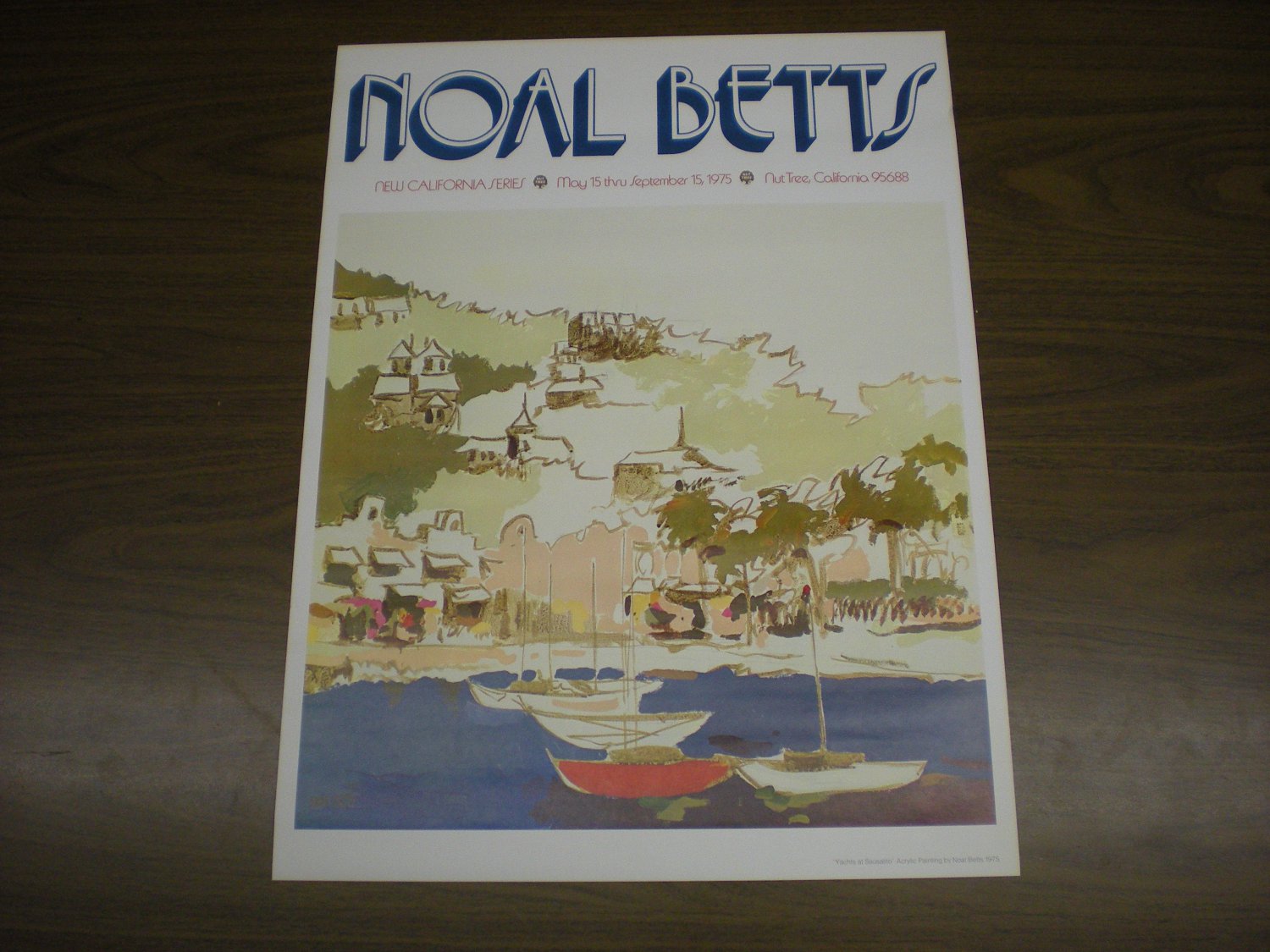 Vintage 1975 NOAL BETTS NUT TREE PAINTED POSTER 18 x 24 inches ...