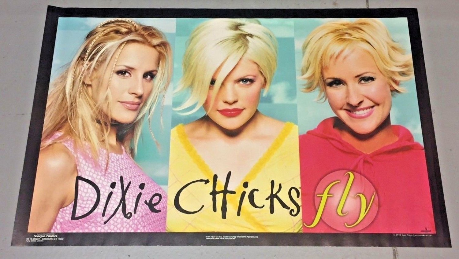 Vintage 1999 Dixie Chicks Poster FLY (22 x 34 inches) never previously ...