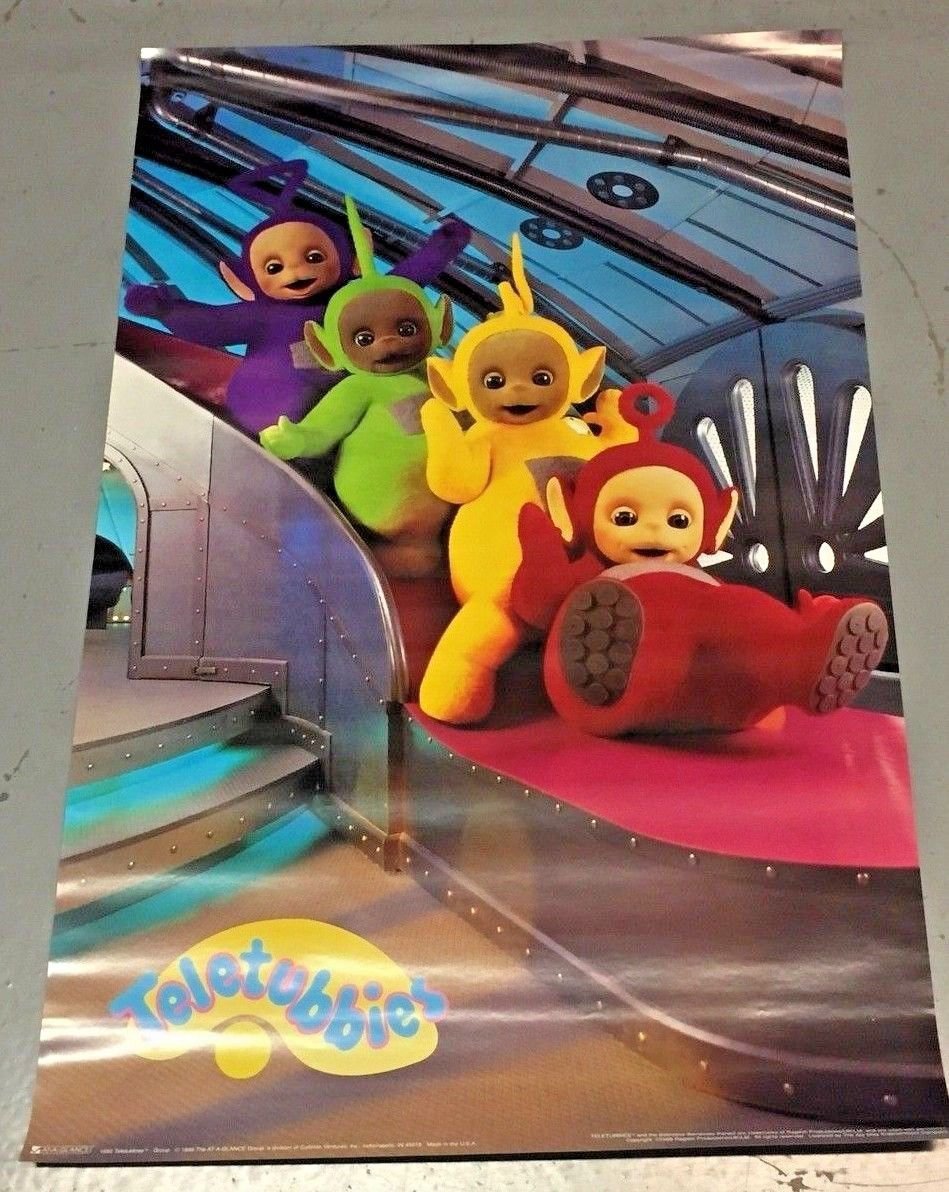 Vintage 1999 Teletubbies Poster 22 x 34 inches Never Previously Displayed