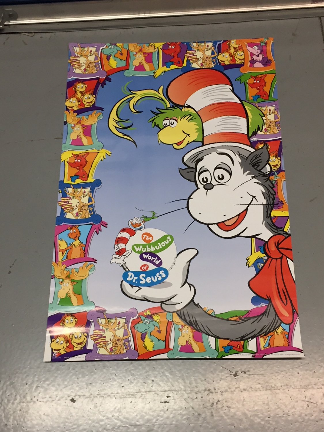 Vintage 1997 Dr. Seuss Collage Poster 22 x 34 inches never previously ...