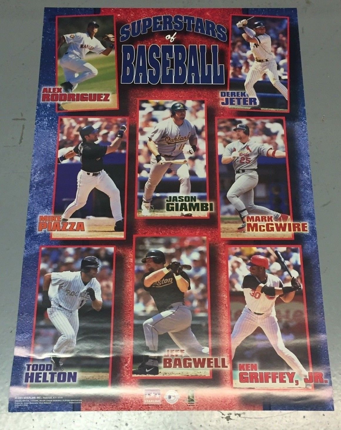 Vintage Starline Superstars of Baseball Poster (22x34) 2001 Original ...