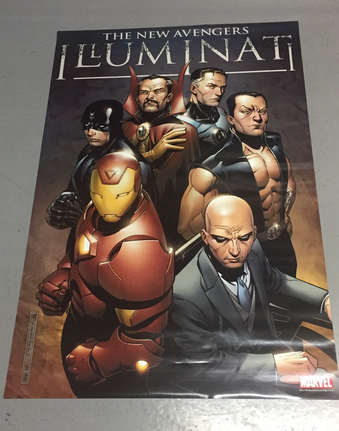 New Avengers Illuminati poster 24 x 36 inches Art by Jim Cheung