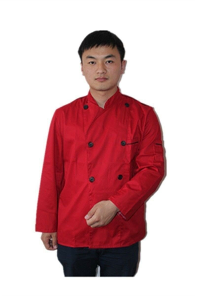 Long Sleeve Kitchen Cook Working Uniform Chef Waiter Waitress Coat ...