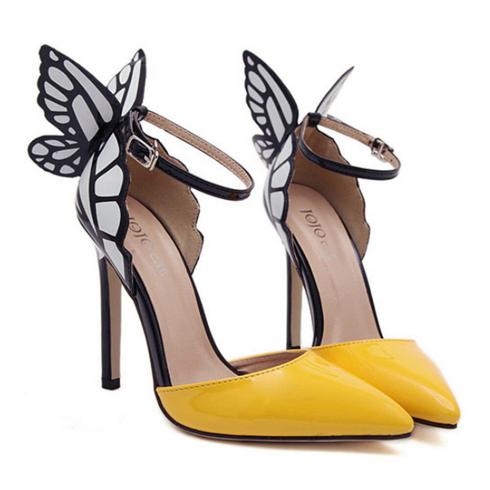 Dreamlike Butterfly Wings High Heel Stiletto Sandals Cocktail Party ...