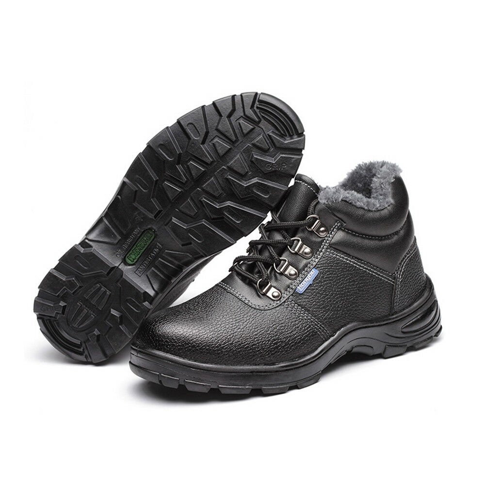 MENS' Work Safety Shoes Cow Leather Smash-proof Penetration-resistant ...