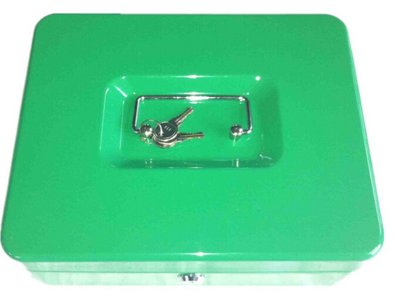 10 Inch Small Steel Cash Box Safty box With Removable Tray and Key Lock ...