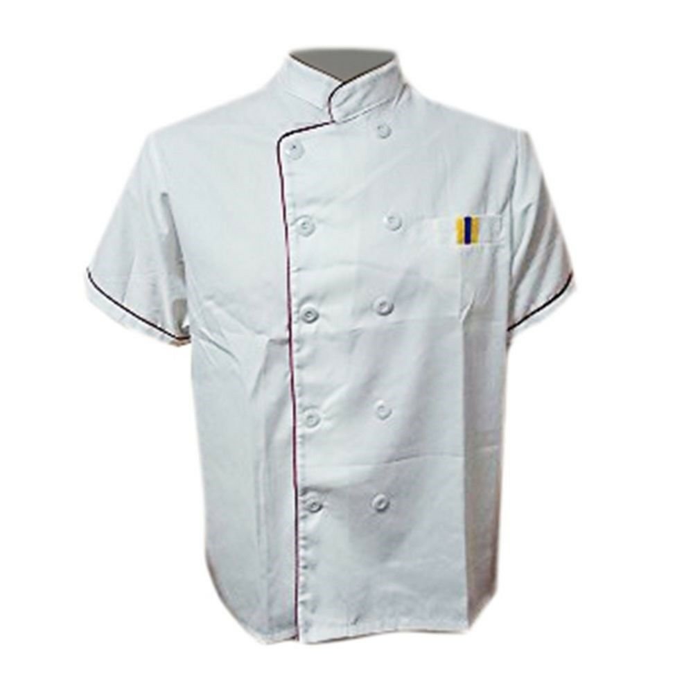 Kitchen Cooker Working Uniform Chef Waiter Waitress Coat Jacket Short ...