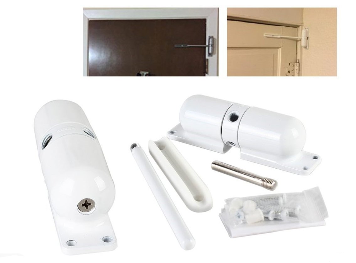 Aluminum Alloy Safety Spring Door Closer Light Duty Adjustable Closing ...
