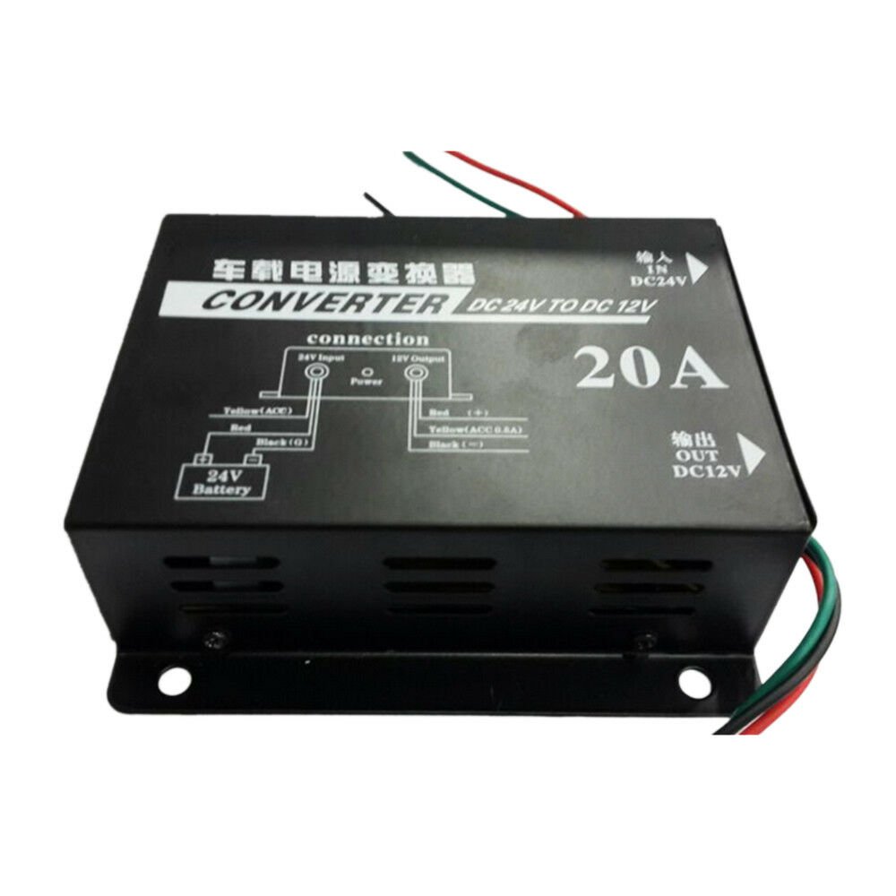 20A Inverter Transformer 24V to 12V DC Stepdown