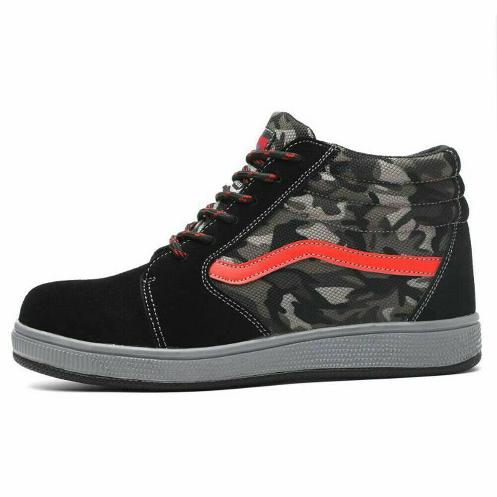 Men's High cut Leather Work Safety Shoes Smash-proof Penetration ...