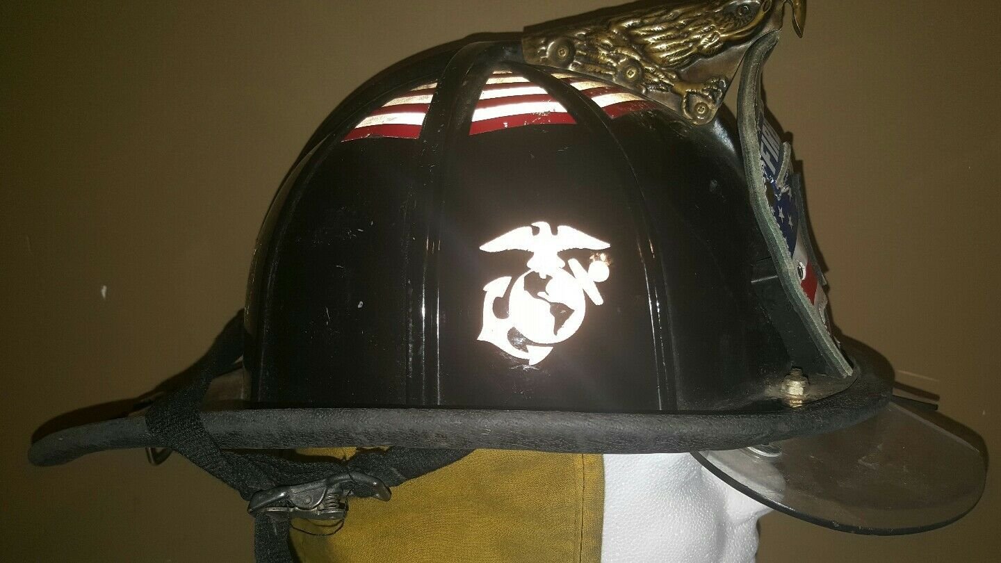 REFLECTIVE USMC Marine Corps Eagle Globe Anchor Decal Sticker fire helmet