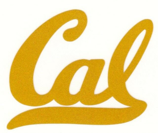 REFLECTIVE Cal Bears 2 inch Yellow fire helmet decal sticker RTIC hard hat
