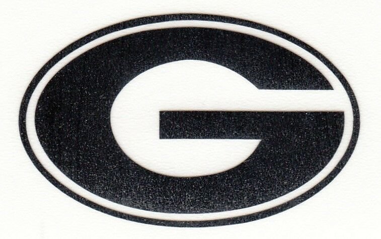 REFLECTIVE Georgia Bulldogs 2 inch fire helmet hard hat decal sticker RTIC