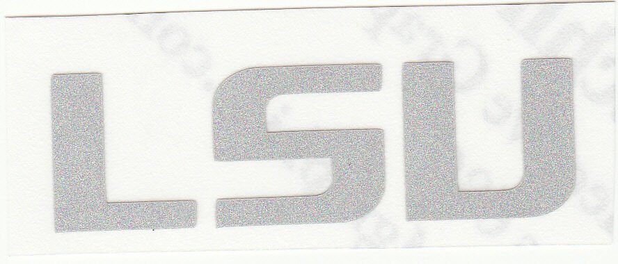 REFLECTIVE LSU Tigers 2.5 inch helmet decal sticker RTIC hard hat window