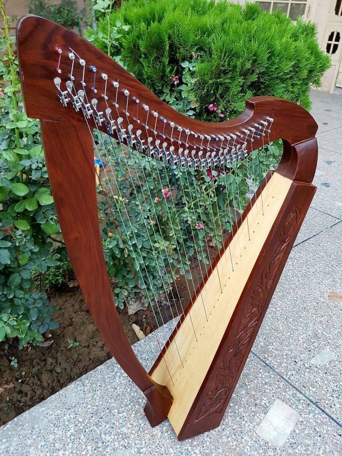 Beechwood 27-String Lever Harp | Portable Folk & Celtic Harp | Ideal ...